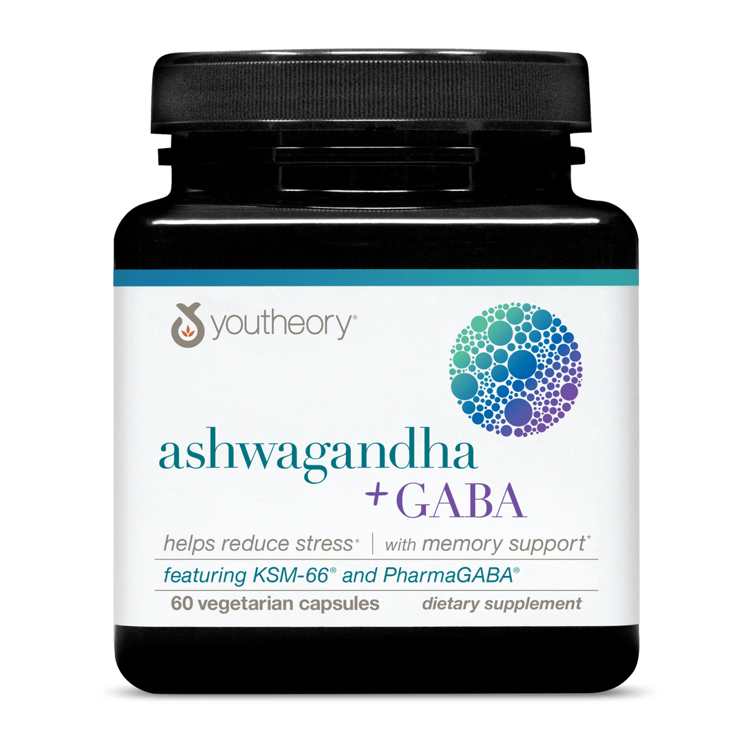 Youtheory Ashwagandha + GABA | Calm, Focus & Stress Support